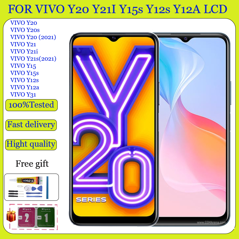 Original for VIVO Y20i LCD Y20 Y20sg Y21i Y12s Y21s 2021 Y15A Y15S Y12A ...