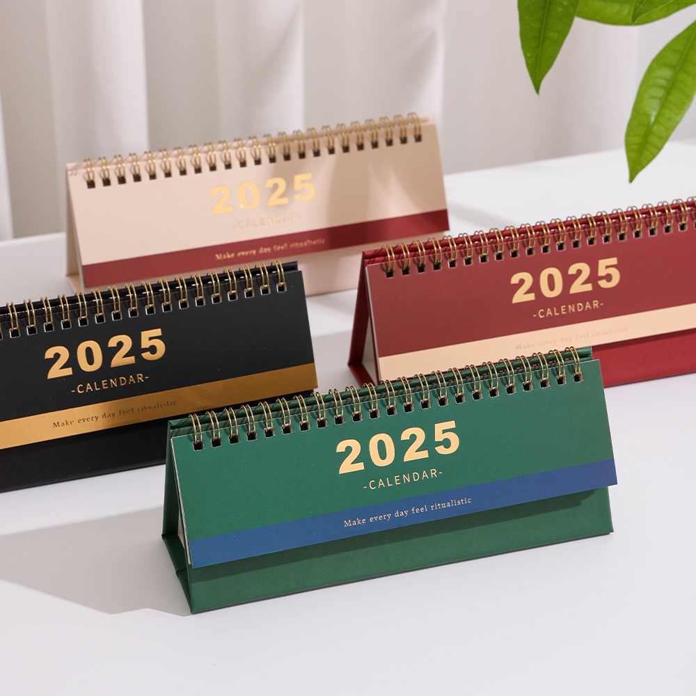 2025 Desktop Calendar Schedule Table Planner Solid Color Daily Weekly ...