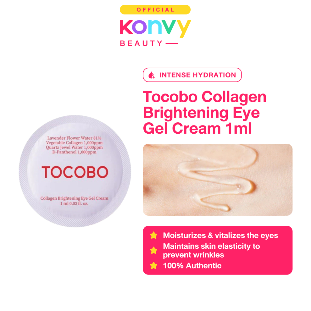 TOCOBO Collagen Brightening Eye Gel Cream 1ml | Shopee Philippines