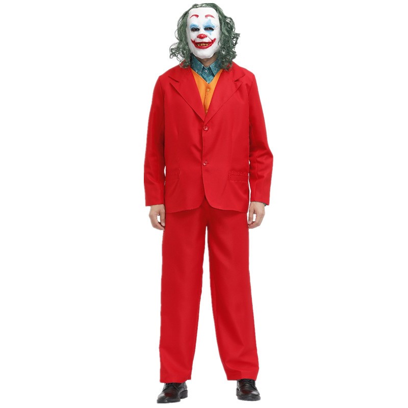 Scary Joker Costume for Adult Kids, Clown Costume for Boys Men, The ...