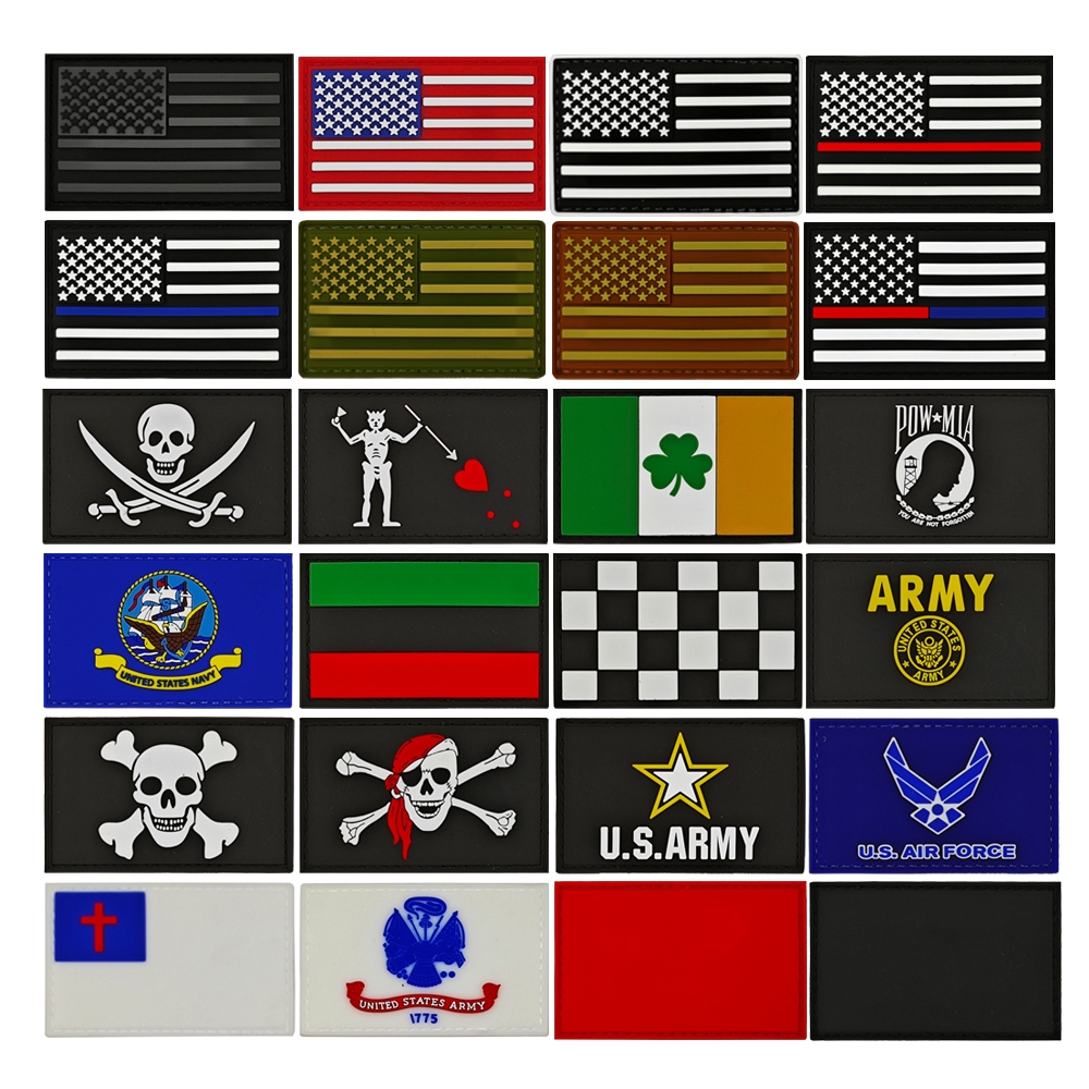 P PVC Rubber Patch Tactical Morale Badge US Military Style Armband Navy ...