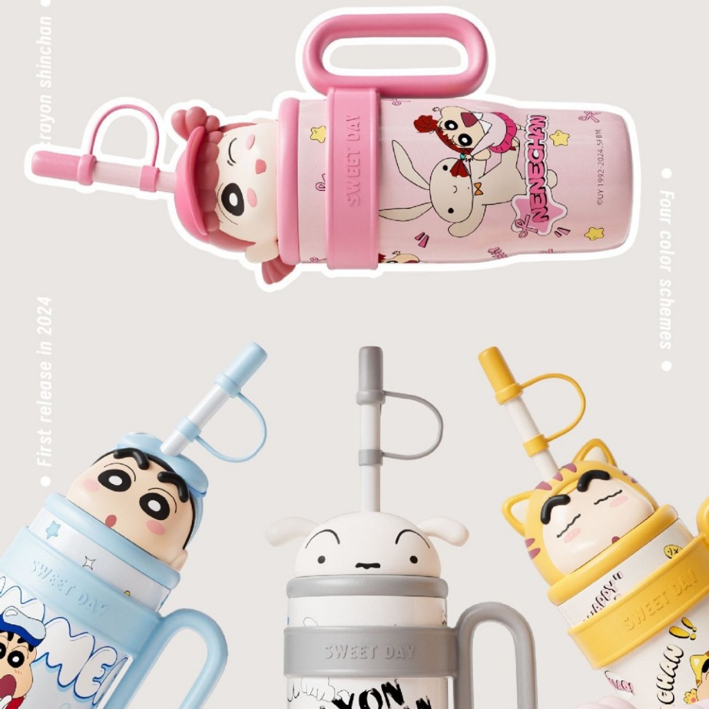 800ml Crayon Shin-chan thermos cup, 316 stainless steel cup, male and female students' children ...