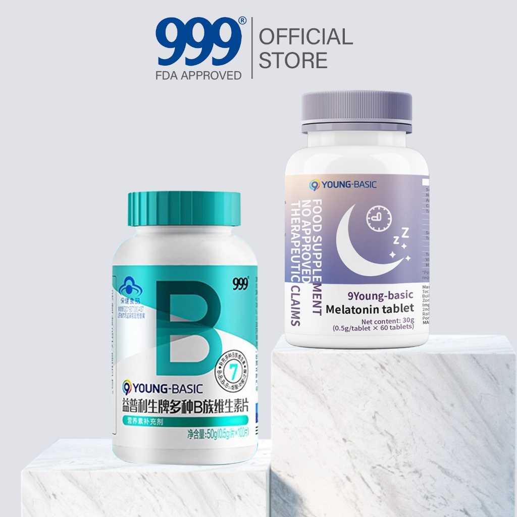 999 Vitamin B Complex + Melatonin + Vitamins B1 B2 B3 B5 B6 B9 B12 ...