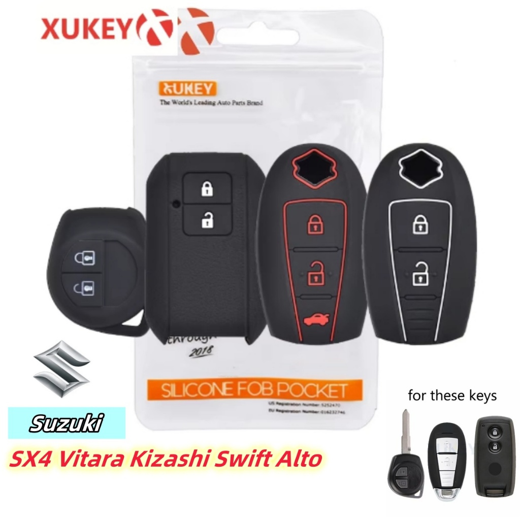 HOT Silicone Remote Key Fob Cover Case For Suzuki Swift Jimny Grand SX4 Liana Alto Vitara ...