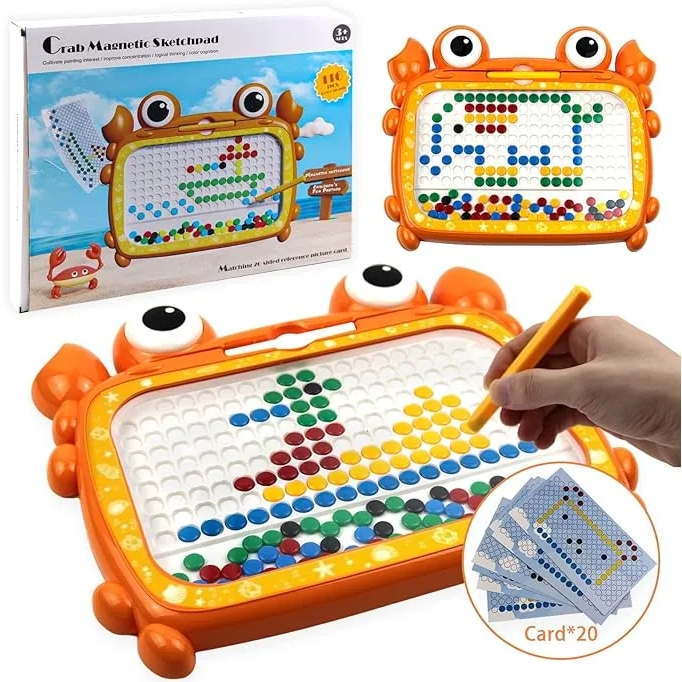 Children Crab Magnetic Pen Drawing Board Baby Infant Early Education ...