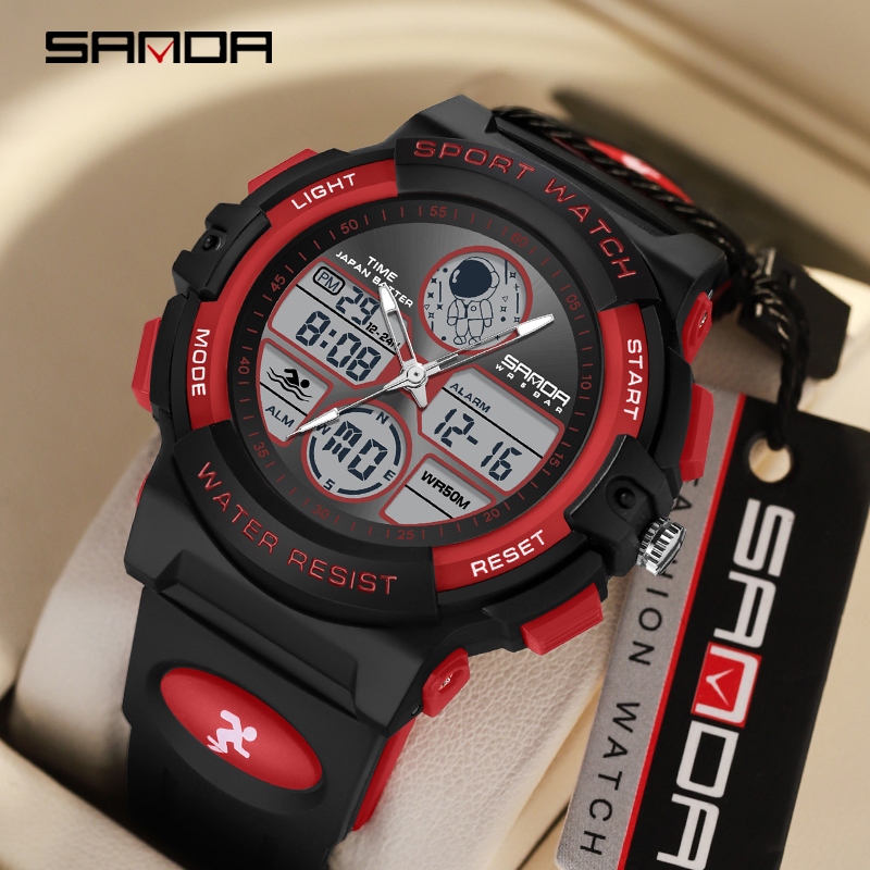 SANDA 6135-2 gift kids watch watch for student water proof Outdoor ...