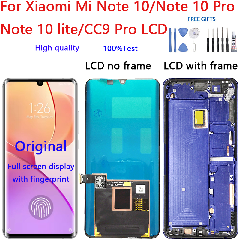 For Xiaomi Mi Note 10/Note 10 Pro/Note 10 lite/Mi CC9 Pro M1910F4E M1910F4G M2002F4LG LCD ...