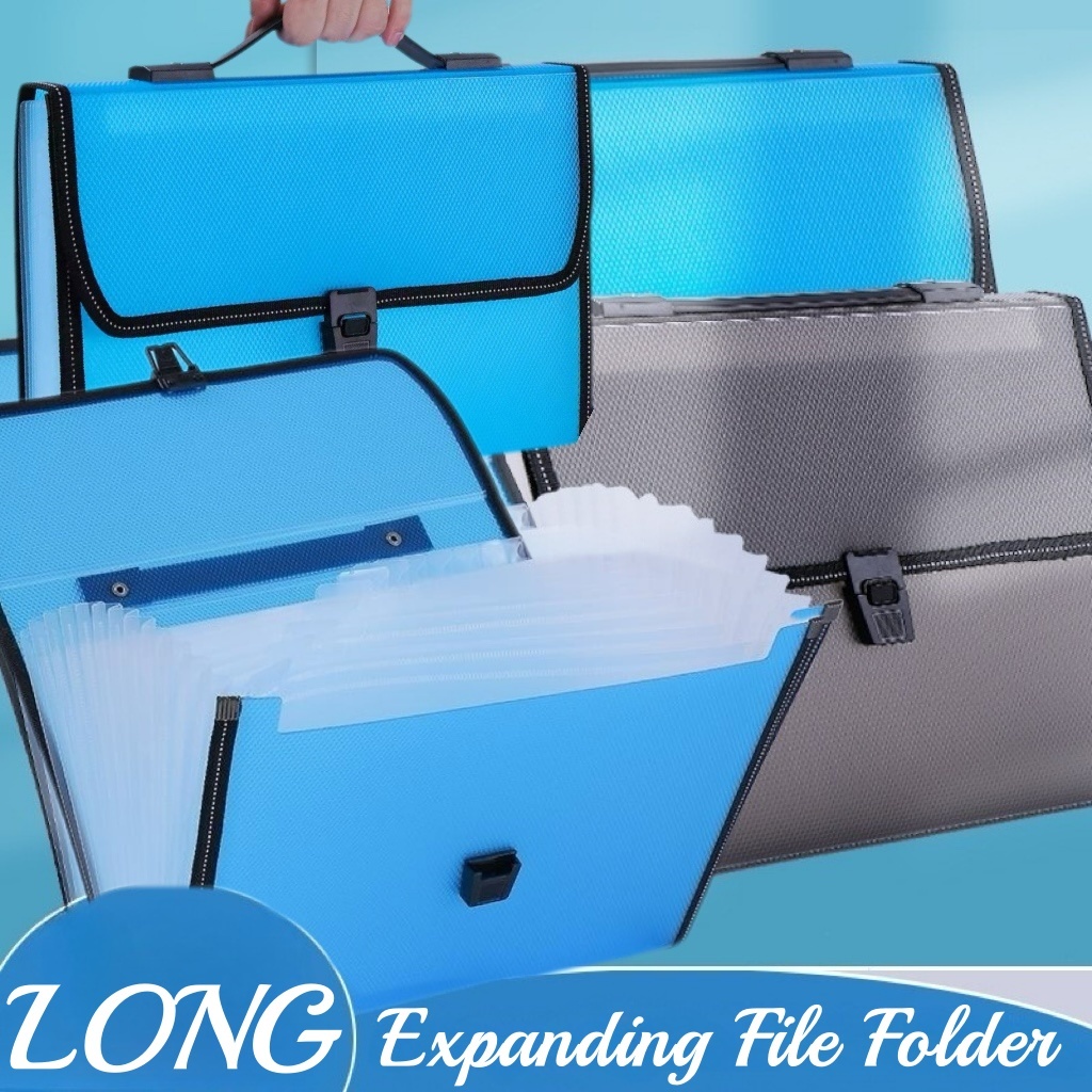 Long Expanding File Folder Document Organizer File Organizer Test Paper ...