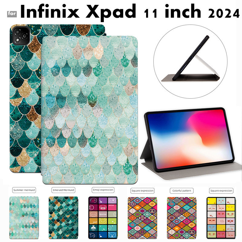 for Infinix Xpad X Pad 11 inch 2024 Tablet Case Color Grid Series High ...