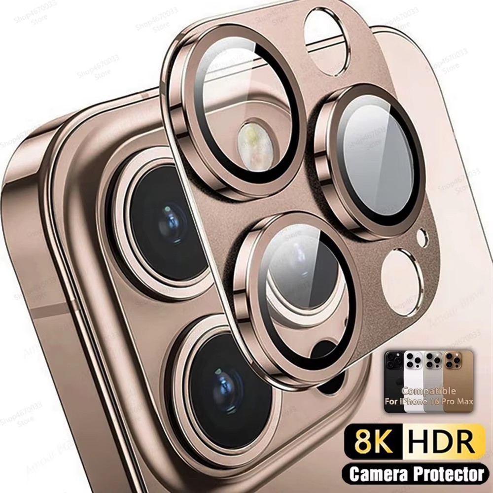 Gray Metal Camera Lens Protector for iPhone16 Pro Max 15 Pro Max 14 13 ...