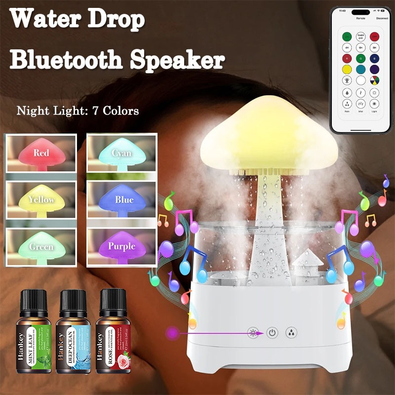 UFO Rain Drop Air Humidifier New 300ml 7 Colors LED Lamp Ultrasonic ...