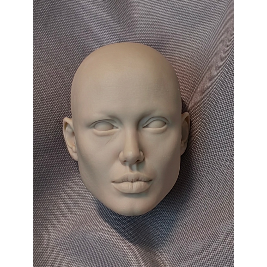 Unpainted 1/6 Scale Angelina Jolie Head Sculpt Model Fit For 12 inches ...