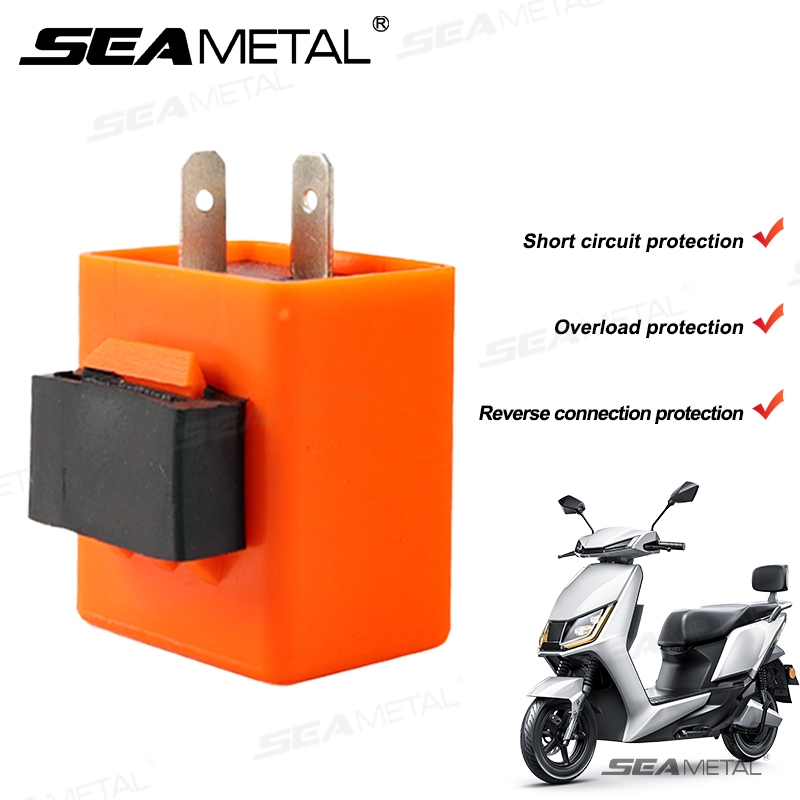 SEAMETAL Motorcycle LED Signal Light Flasher Relay Adjustable Universal ...