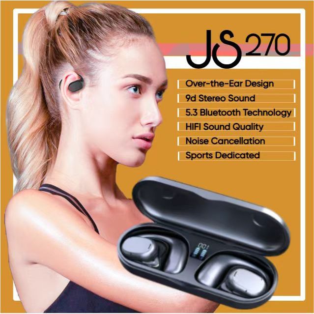 JS270 TWS Over the Ear Wireless Bluetooth Earphones Open Ear Running ...