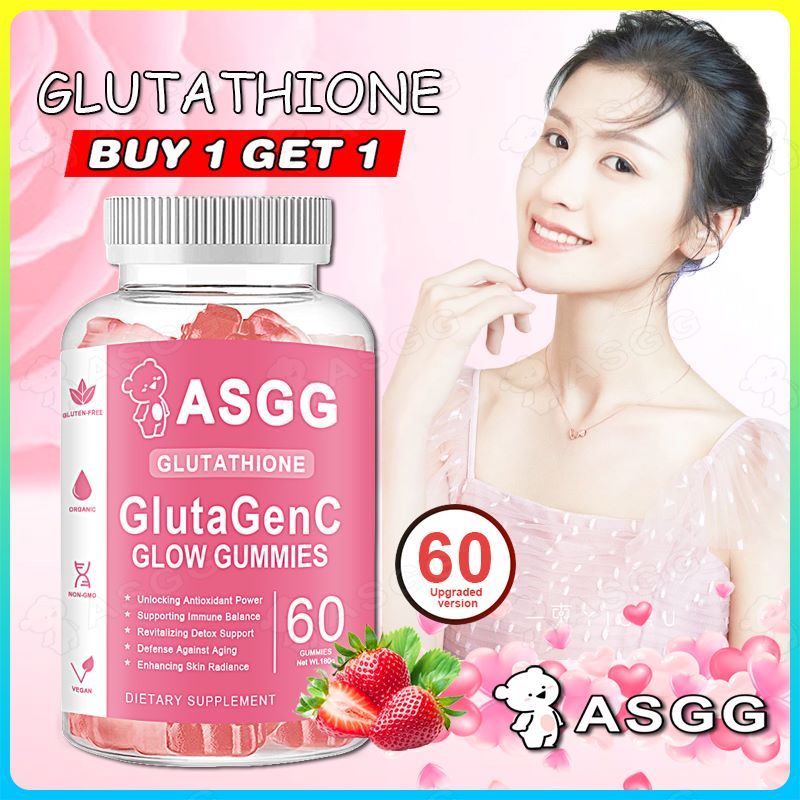 ASGG Glutathione Collagen Glow Gummies Supplements Glutagen c Vitamins ...