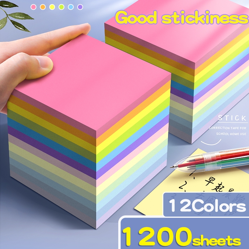 12Colors/Set sticky note（square）sticky notes school supplies/Giveaways ...