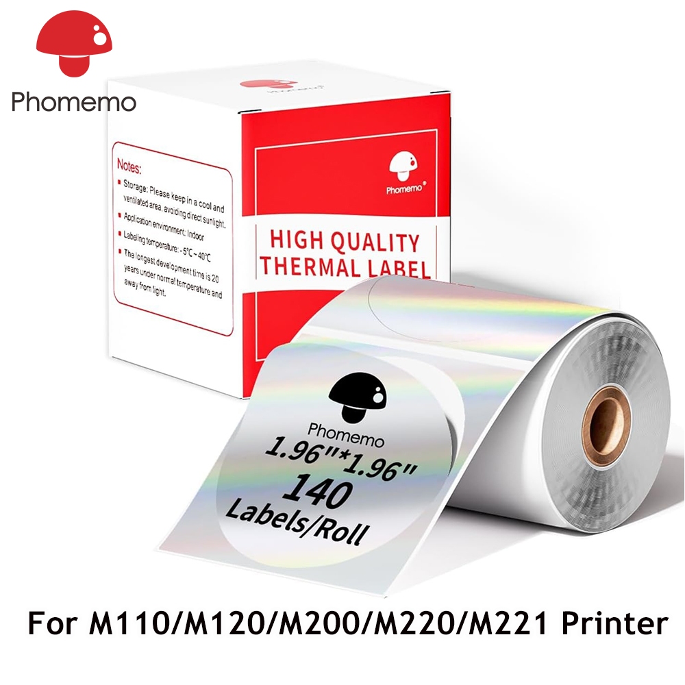 Reflective Laser Thermal Label Sticker For Phomemo M110/M120/M200/M220/M221/241BT/D520 Printer ...