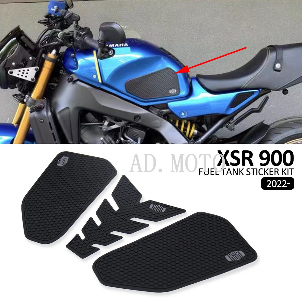 Motorcycle Accessories Set of Black Logo Anti-Slip Fuel Tank Pad Kit ...