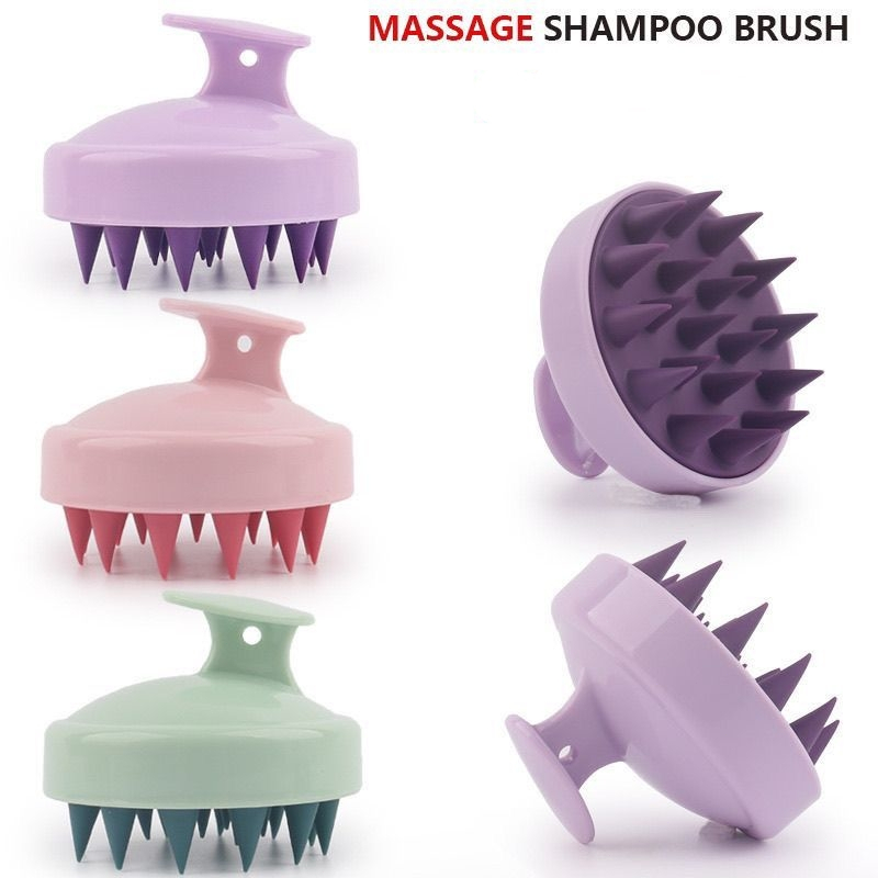 Shampoo Brush Scalp Health Massage Head comb shampoo Silicone Adult ...