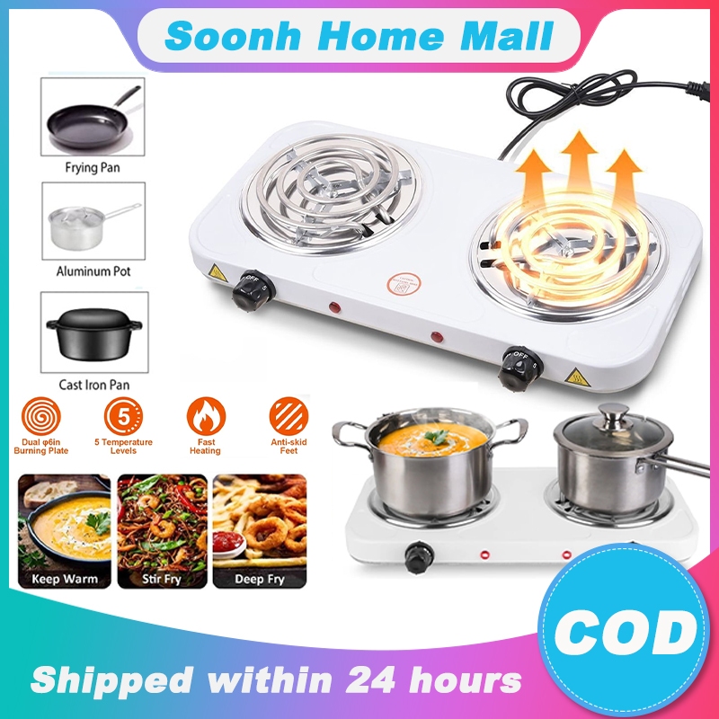 2000W Portable Double Electric Stove Electric Burner Portable Kitchen ...