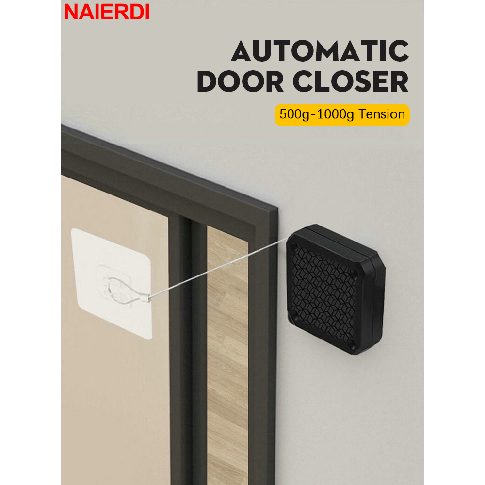 NAIERDI 1/2 Pack Automatic Door Closer 500g-1000g Tension Closing ...
