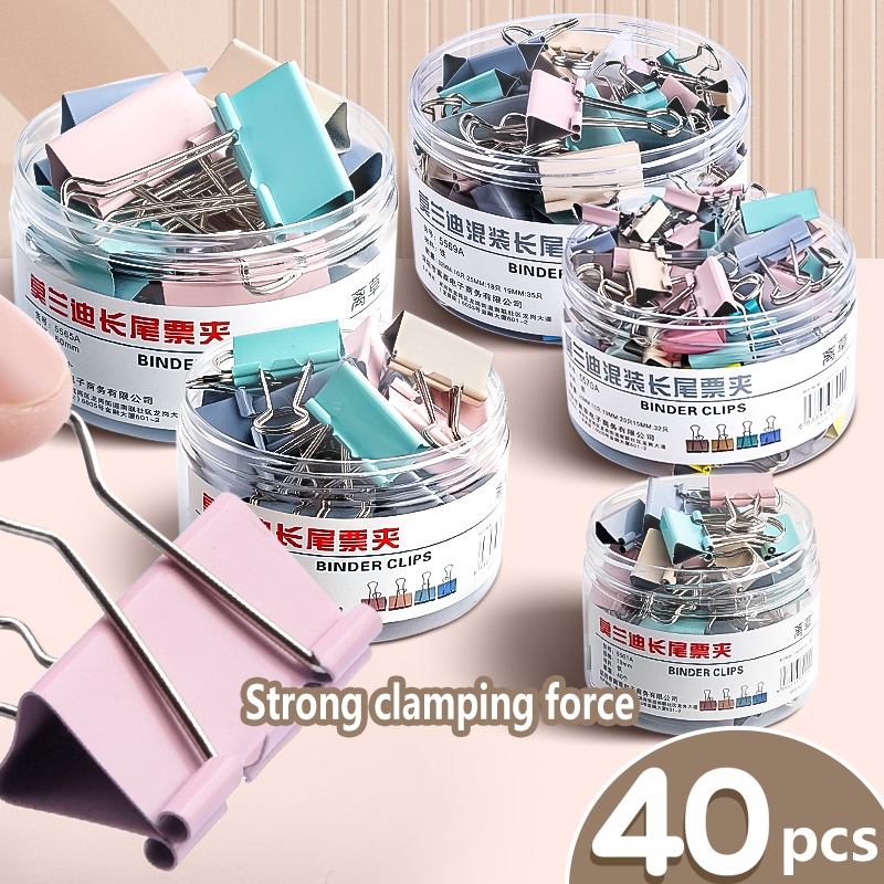 Morandi color Dovetail Clip Binder Paper Clip Office Supplies Wholesale ...