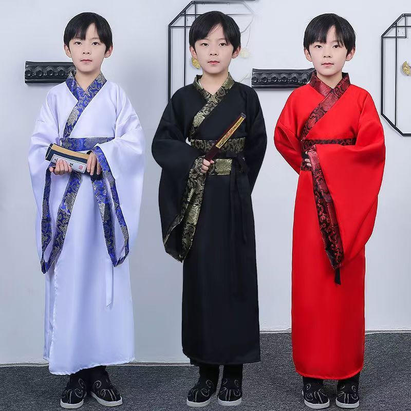 Hanfu Costumes Boy Tang Dynasty Han Hero Stage Emperor Kids Chinese ...