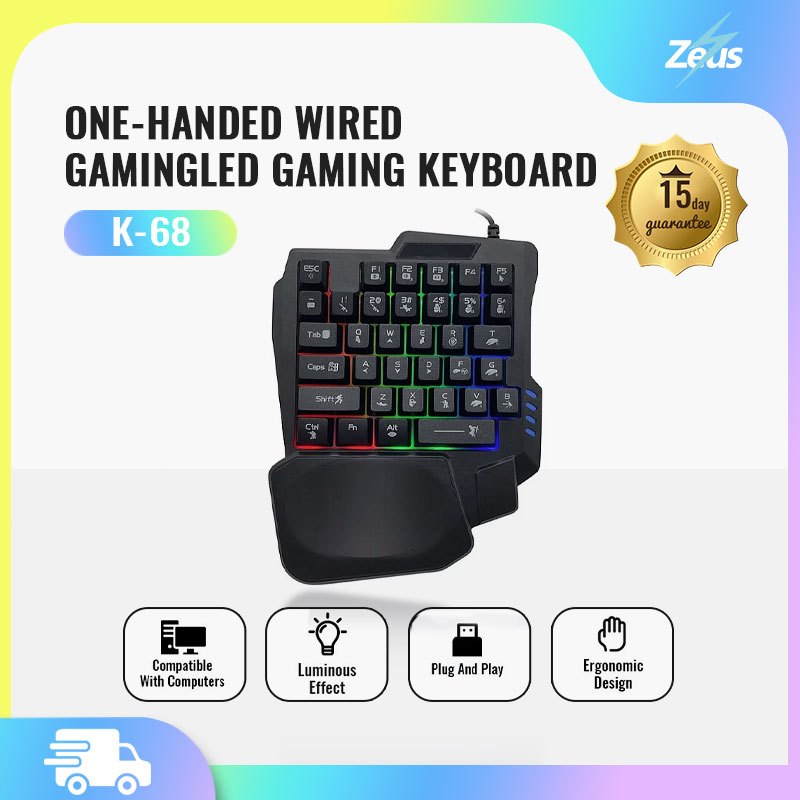 Zeus 35 Keys One-handed Gaming keyboard Ergonomic Keypad for Laptop ...