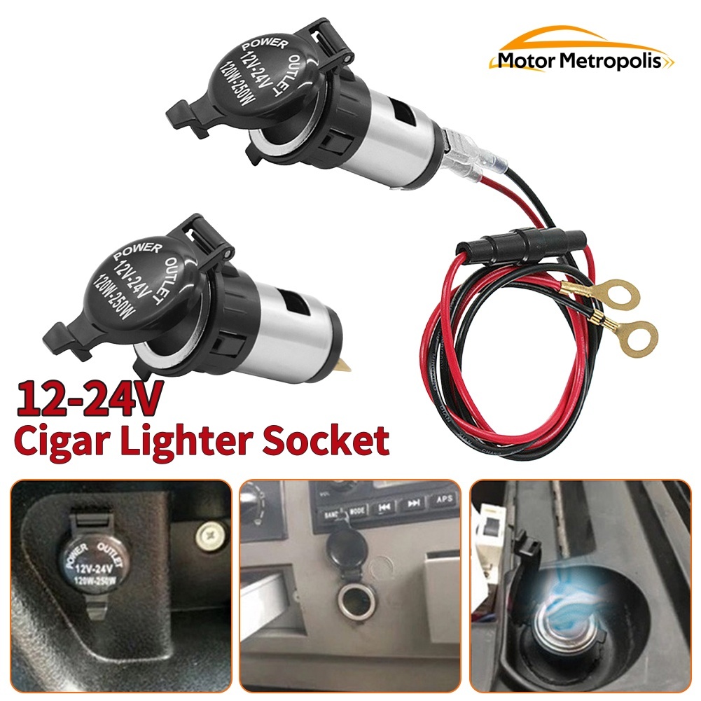 12V-24V 120W-250W Universal Waterproof Car Charger Power Plug Adapter ...