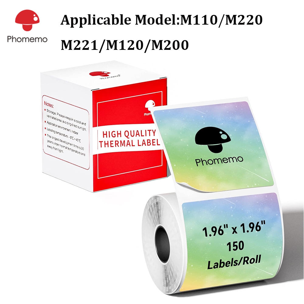 Color Thermal Label Sticker For Phomemo M110/M120/M200/M220/M221/241BT ...