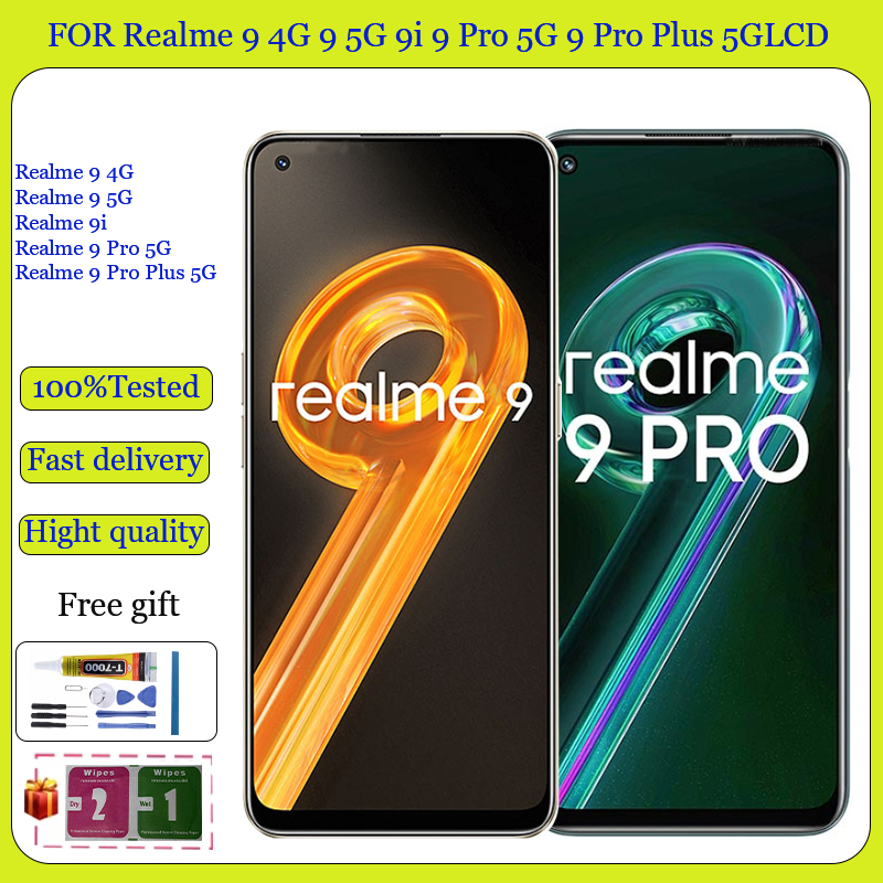 Original OLED For Realme 9 4G 9 5G 9i 9 Pro 5G 9 Pro Plus 5G LCD Display Touch Screen ...