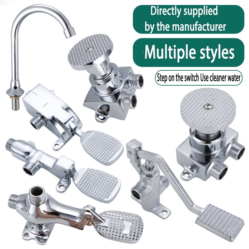 Oblique medical foot operated faucet switch foot operated basin single ...