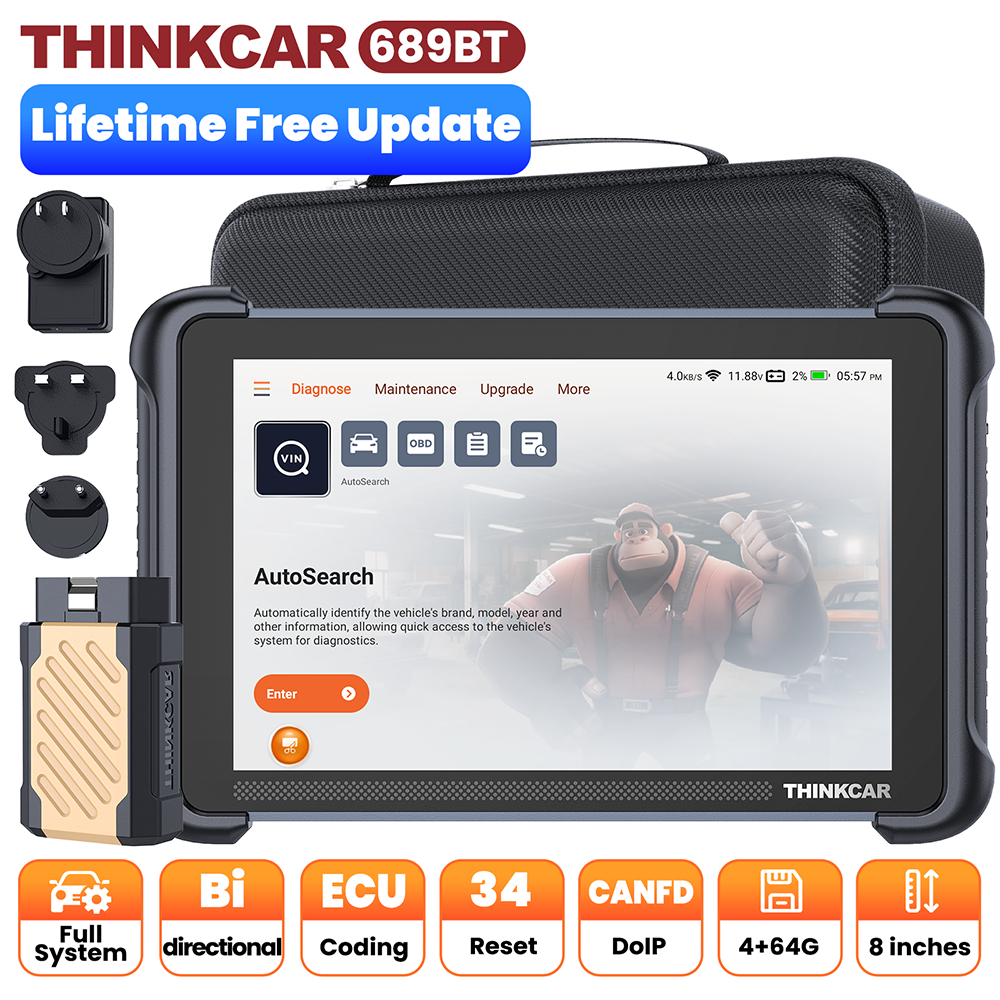 THINKCAR THINKSCAN 689BT Professional Car Diagnostic Tool CANFD DOIP Bi ...