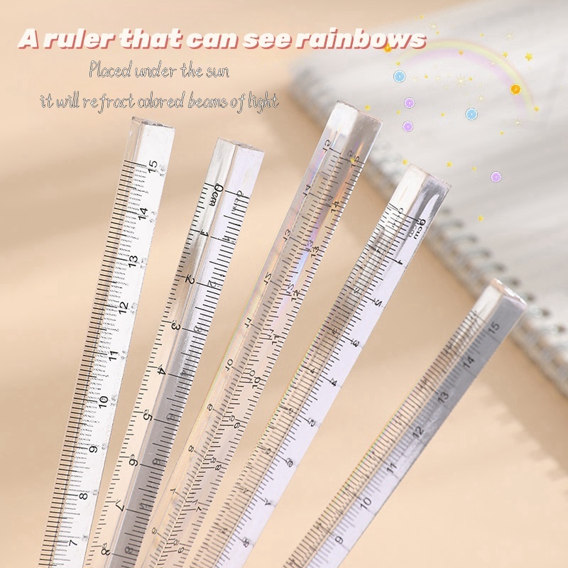 Simple Transparent Triangular Ruler Student Muji Style Drawing ...