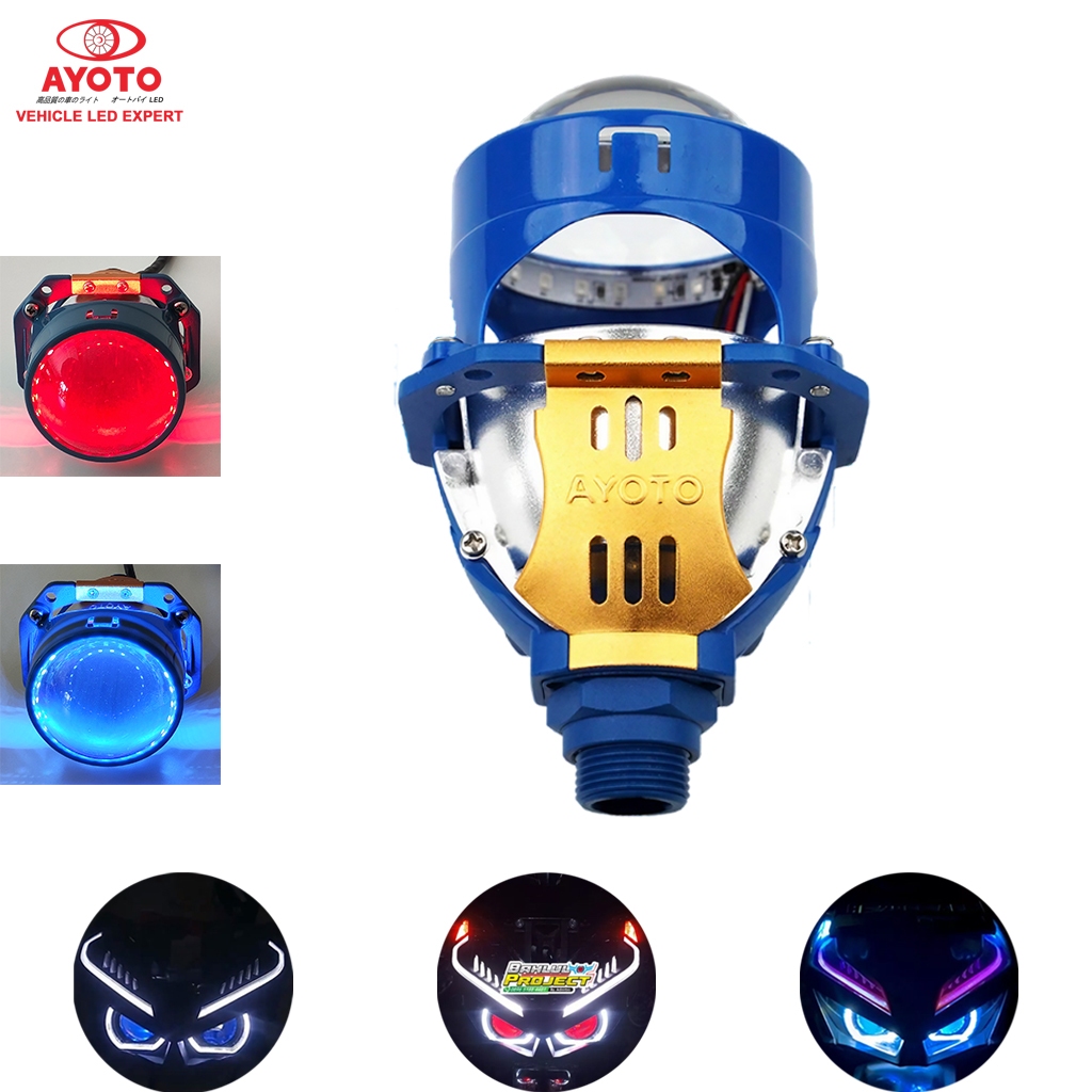 AYOTO BI LED light 2.5 INCH Projector lens with demon eye Custom ...