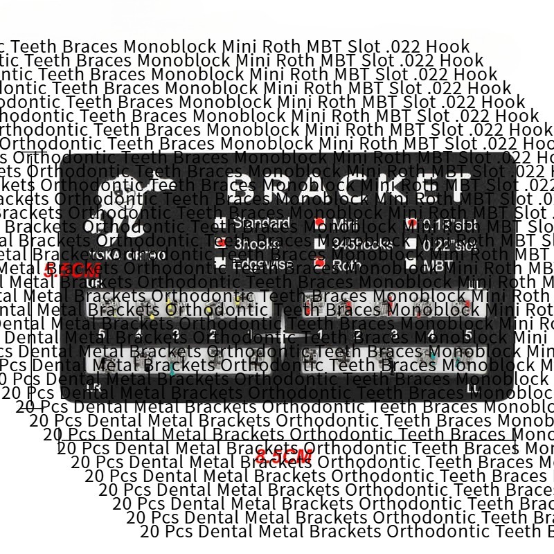 20 Pcs Dental Metal Brackets Orthodontic Teeth Braces Monoblock Mini ...