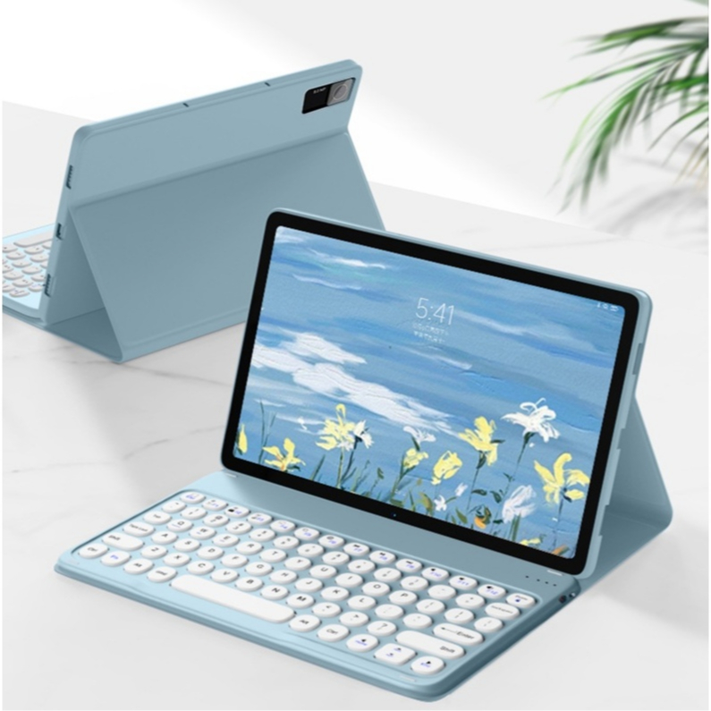 For Huawei MatePad SE 11 2024 Round Keycaps Bluetooth Keyboard With ...