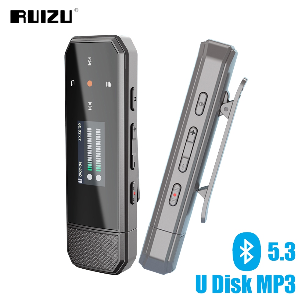 RUIZU X80 Music Player 64G U Disk HiFi Lossless Bluetooth MP3 With Clip ...