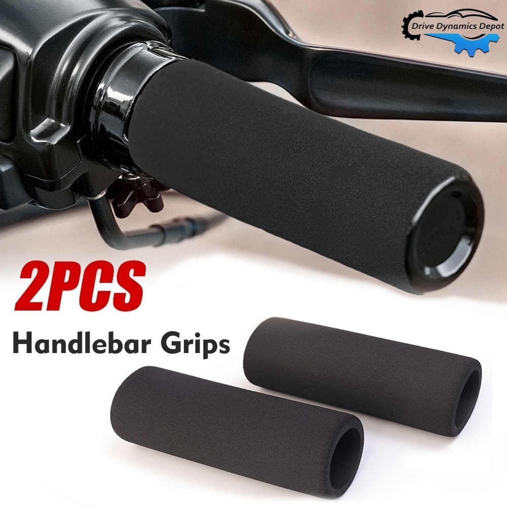 2pcs Universal Motorcycle Slip-on Grip Covers Motorbike Anti Vibration ...