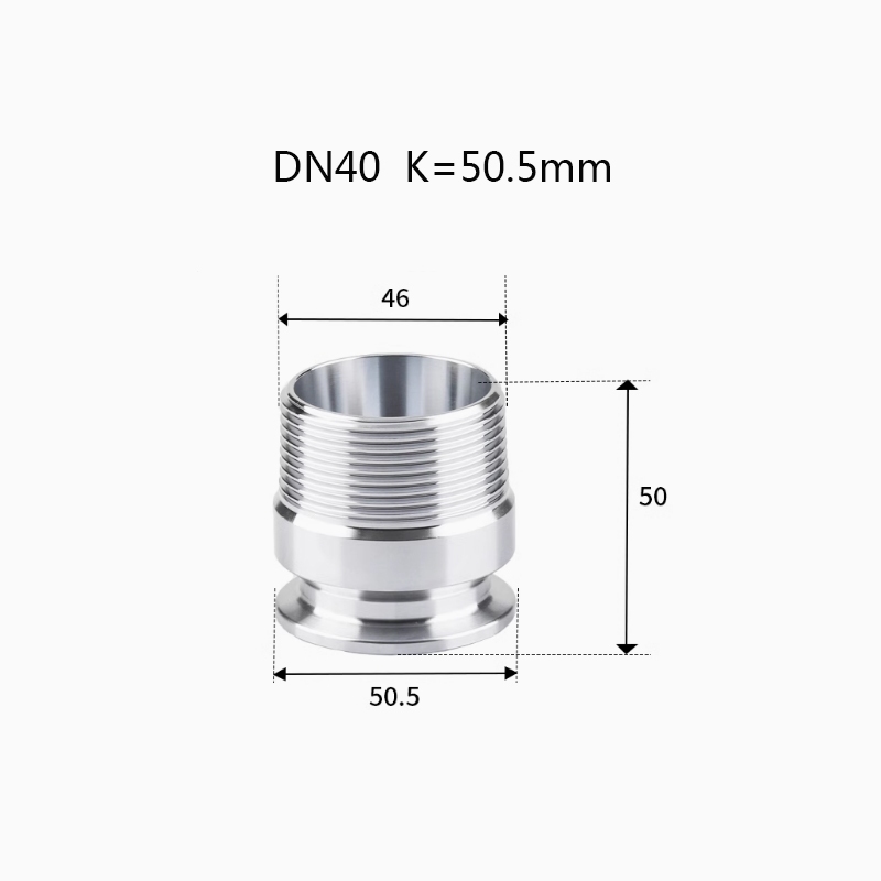 304 DN40 to DN50 Stainless Steel Sanitary Male/ Female Threaded Ferrule Pipe Fitting Tri clamp ...