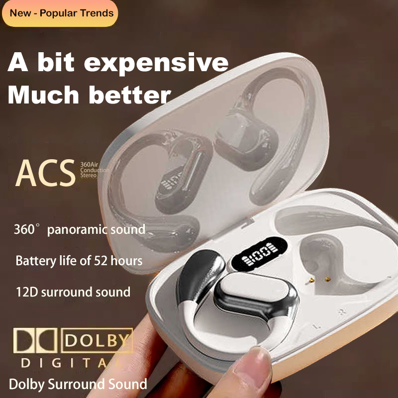 Earphones Bluetooth Wireless Ear-hook High Sound Quality Low Latency ...