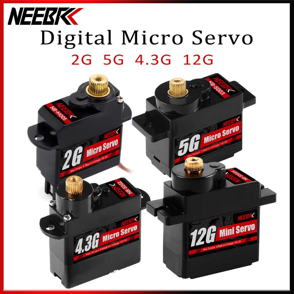 NEEBRC 2G 4.3G 5G 12G Waterproof Servo Micro Metal Gear Digital Servo ...