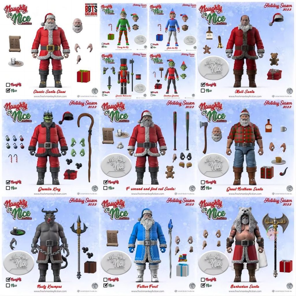 FRESH MONKEY FICTION Naughty or Nice Collection BBTS Exclusive Figure ...