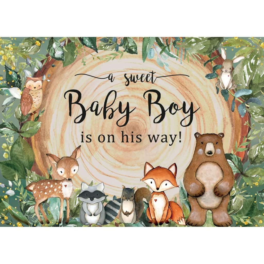 Woodland Baby Shower Backdrop Woodland Oh Baby Backdrop Safari Jungle ... Woodland Baby Shower Backdrop Woodland Oh Baby Backdrop Safari Jungle ...