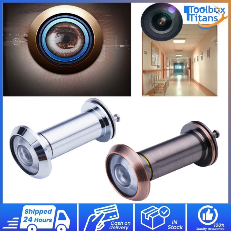 180 Degree Wide Viewing Angle Peephole Peek Viewer Security Adjustable ...