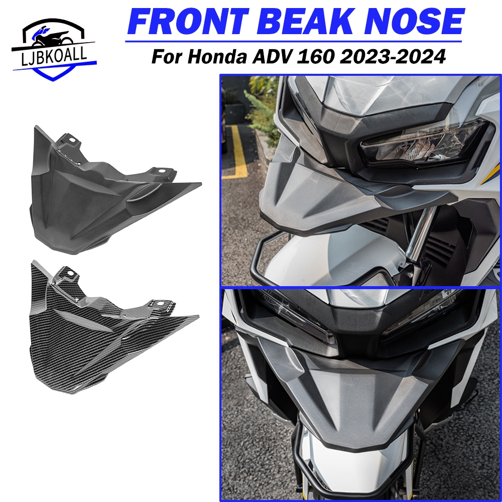 LJBKOALL ADV160 Motorcycle Front Beak Fender Extender Nose Fairing Cowl ...