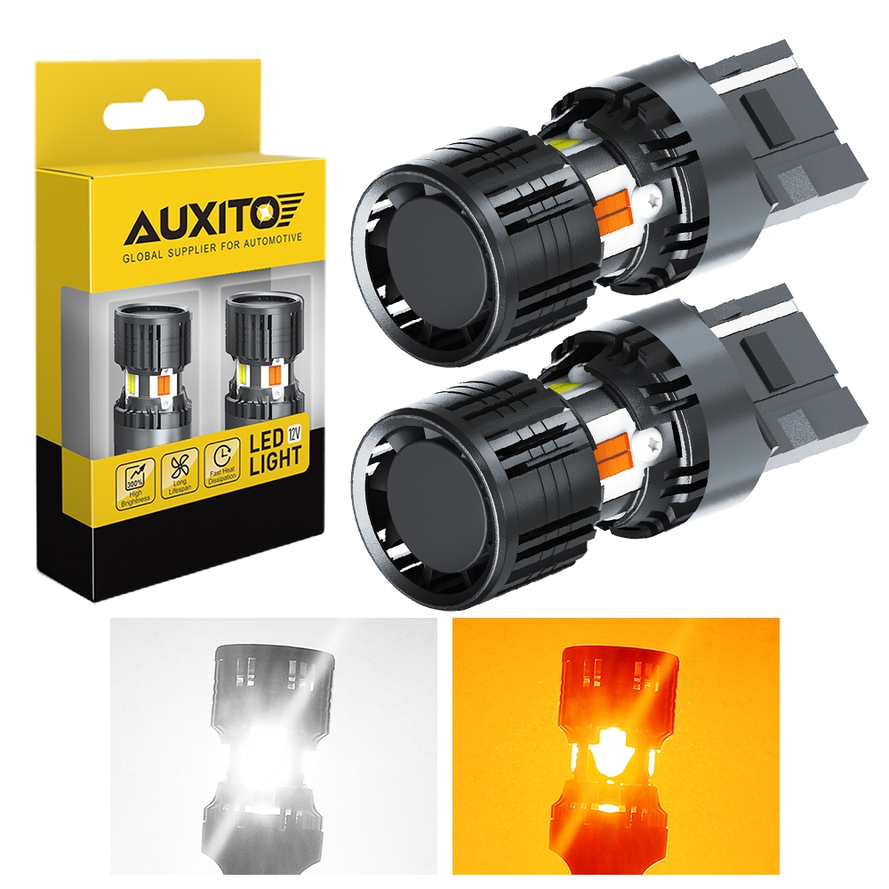AUXITO 2PCS Dual Color T20 7443 W21/5W LED Bulb DRL Parking Light Turn ...