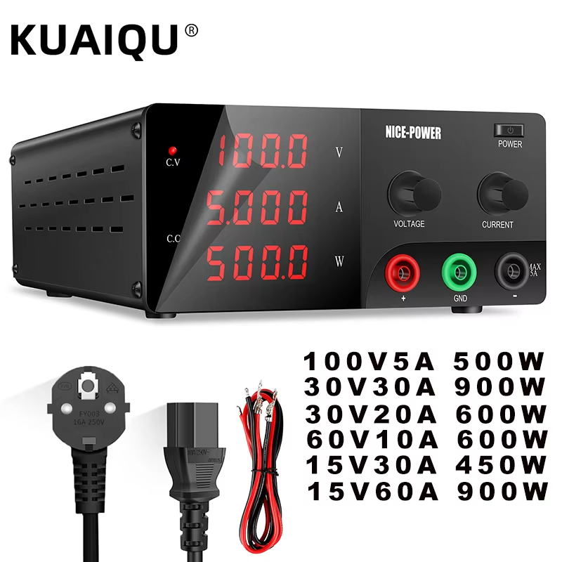 KUAIQU High Power 900W Adjustable DC Power Supply 30V 30A Variable ...