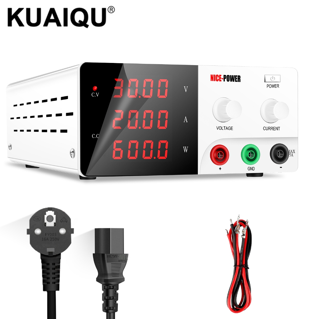 KUAIQU DC Power Supply Variable 30V 40A 1200W High Power DC Power ...