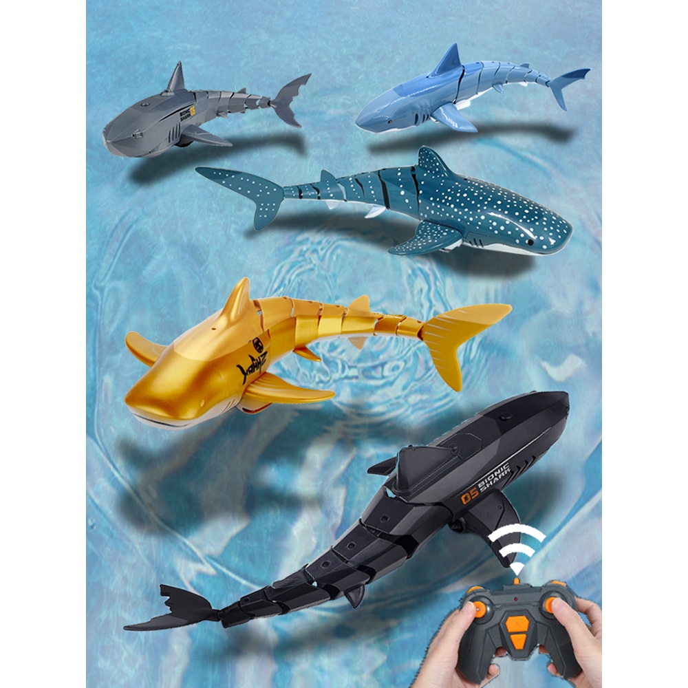 RC Shark Spray Water Electric Whale Kids Toy Remote Control Dolphin ...